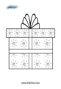 Free and Easy Gift box coloring pages for kids - KidsTut
