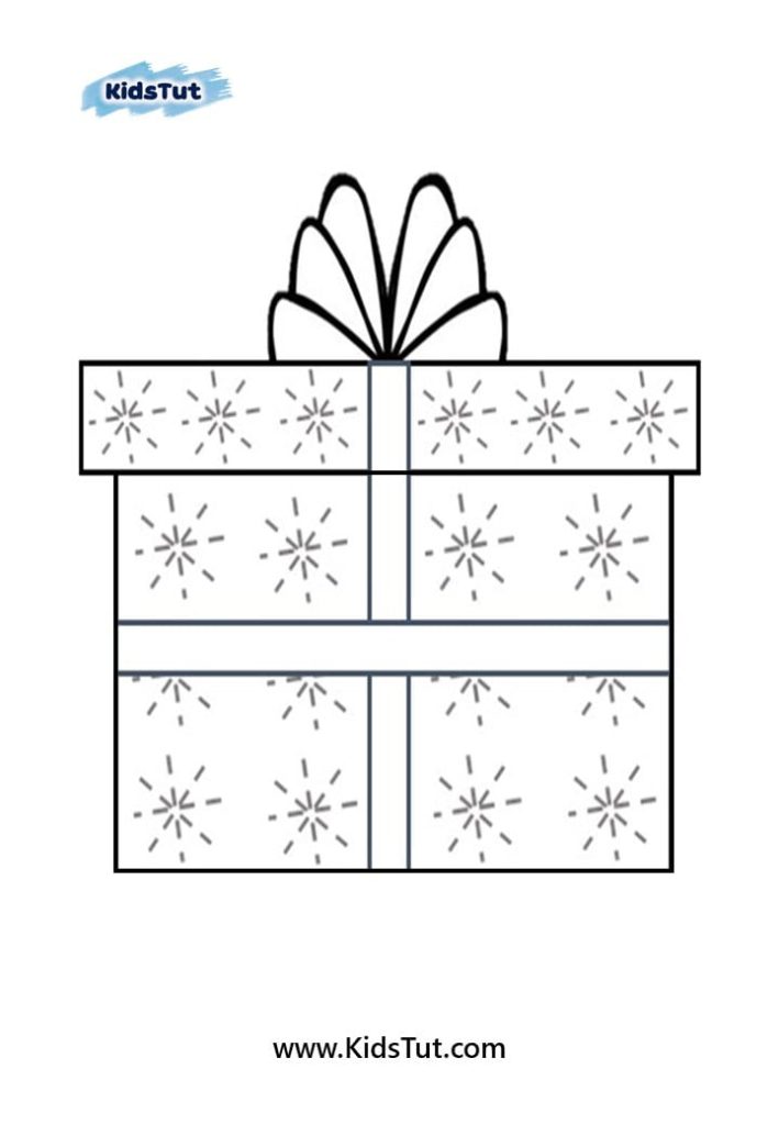 Free and Easy Gift box coloring pages for kids - KidsTut