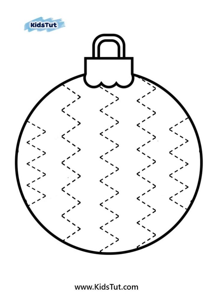 Free Christmas Ornaments Tracing time for Kids - KidsTut