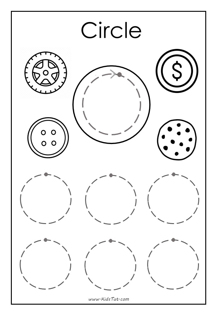 Basic shapes worksheets for kids - KidsTut