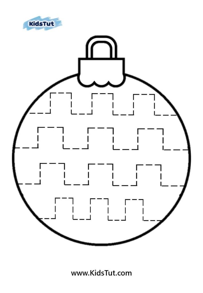 Free Christmas Ornaments Tracing time for Kids - KidsTut