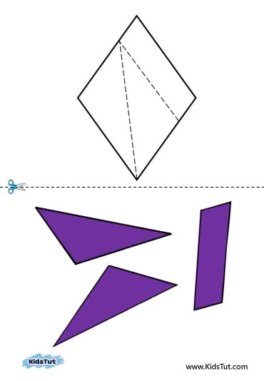 Free Cut and Paste 2D shapes activity for kids - KidsTut