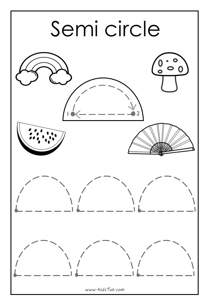 Basic shapes worksheets for kids - KidsTut