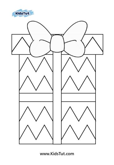 Free and Easy Gift box coloring pages for kids - KidsTut