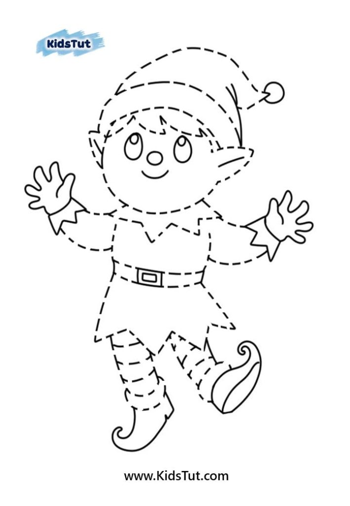 Easy and fun Christmas tracing worksheets for kids - KidsTut