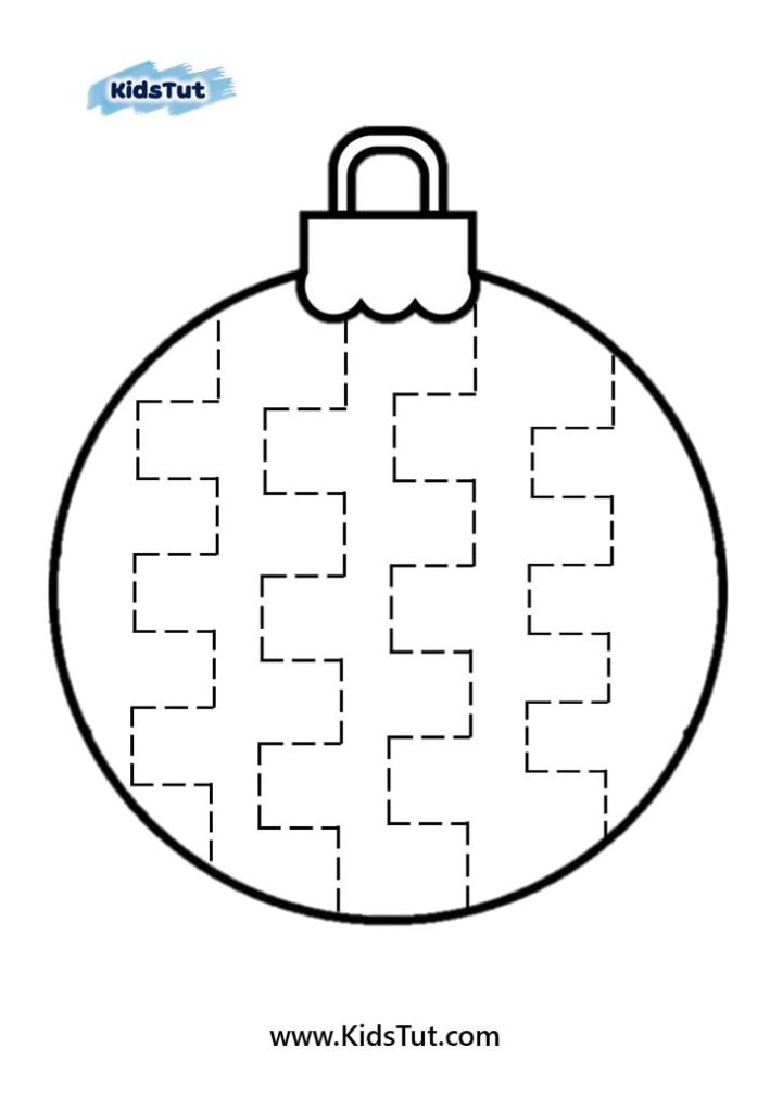 Free Christmas Ornaments Tracing time for Kids - KidsTut