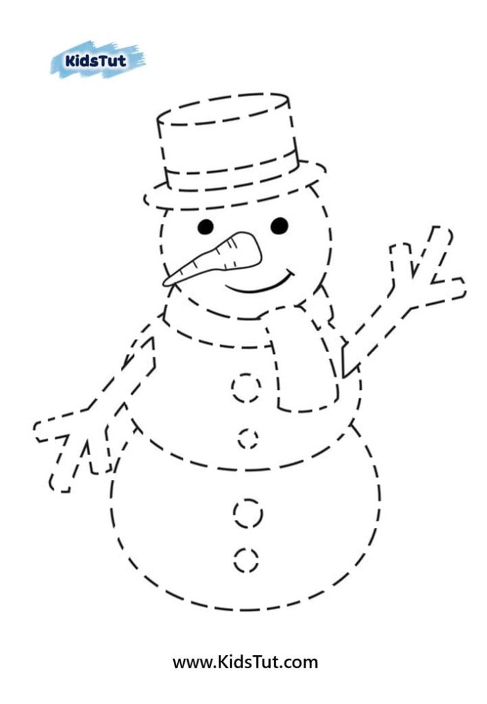 Easy and fun Christmas tracing worksheets for kids - KidsTut