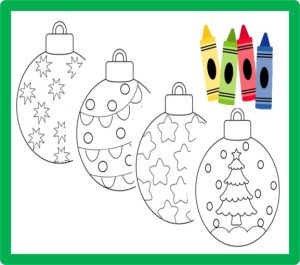 Wonderful Christmas ornaments coloring pages for kids - KidsTut