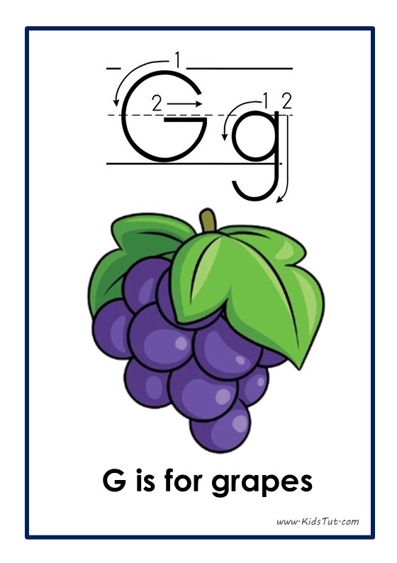 Pack of printable Alphabet flashcards for kids - KidsTut