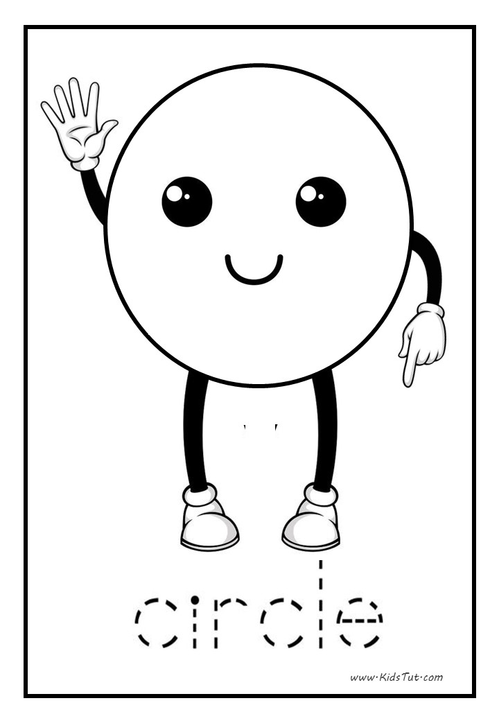 Cute coloring sheets of various shapes for Kids - KidsTut