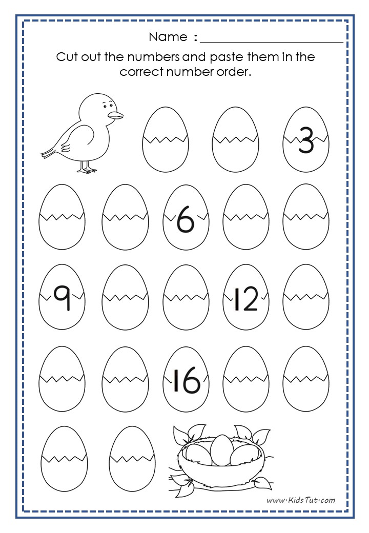 Fill in the missing numbers worksheets(1-20) - KidsTut