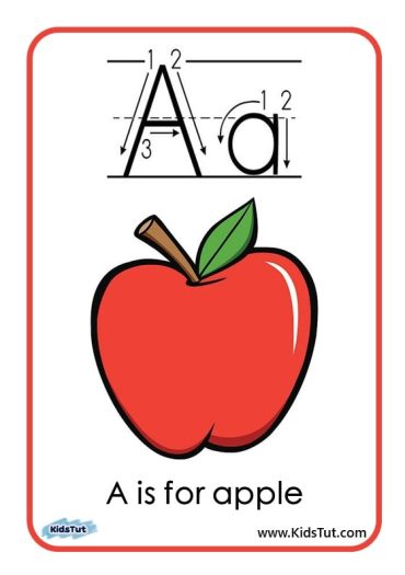 Pack of Simple Alphabet flashcards for kids - KidsTut
