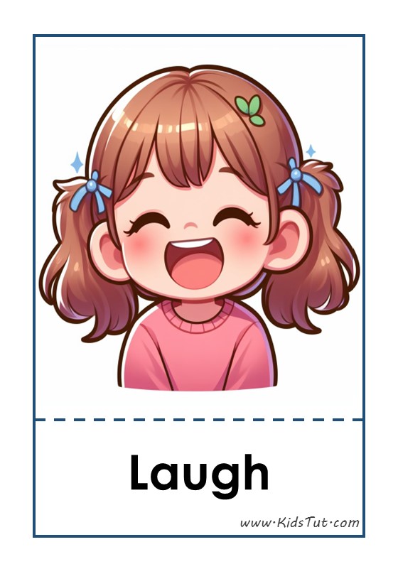 50 Simple Action Verbs cards for kids - KidsTut