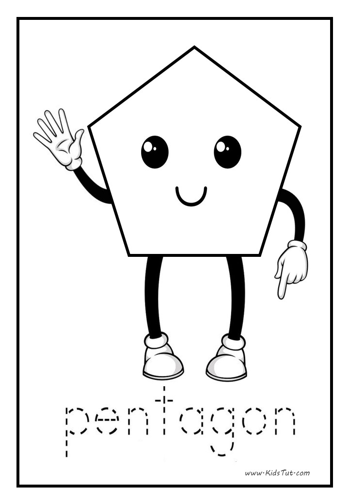Cute coloring sheets of various shapes for Kids - KidsTut
