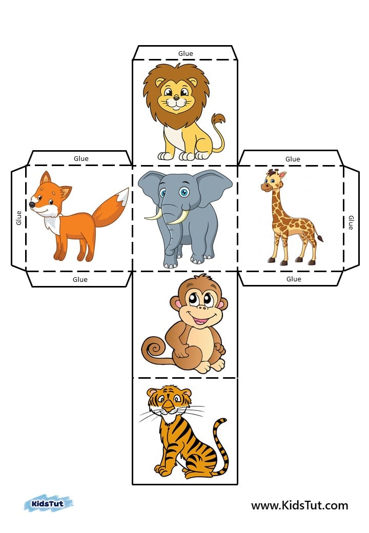 Easy Printable Paper Dice Templates For Kids - KidsTut