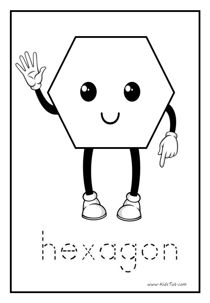 Cute coloring sheets of various shapes for Kids - KidsTut