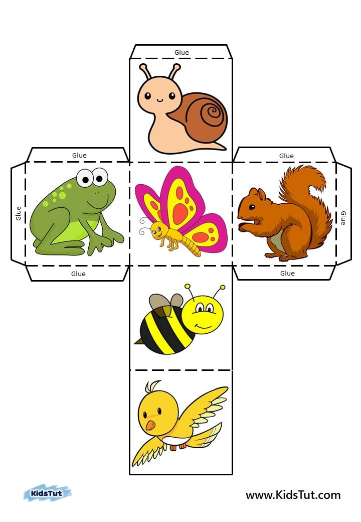 Easy Printable Paper Dice Templates For Kids - KidsTut