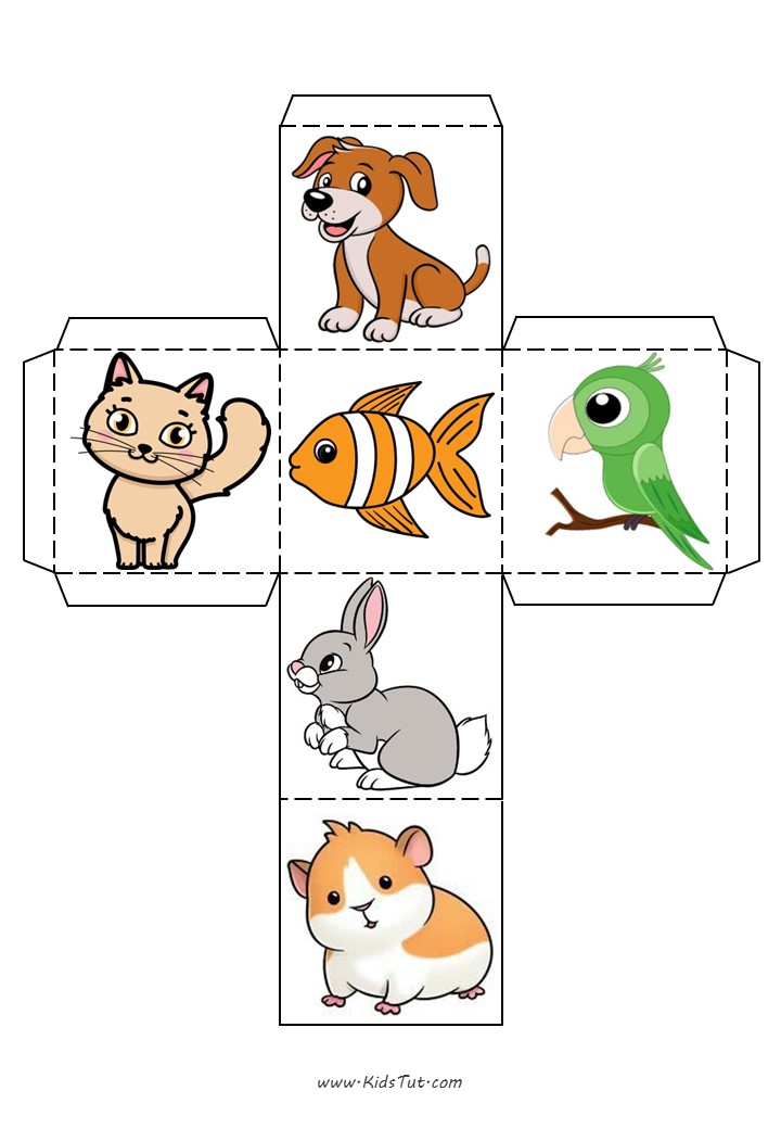 Colorful Printable Paper Dice Templates For Kids - KidsTut