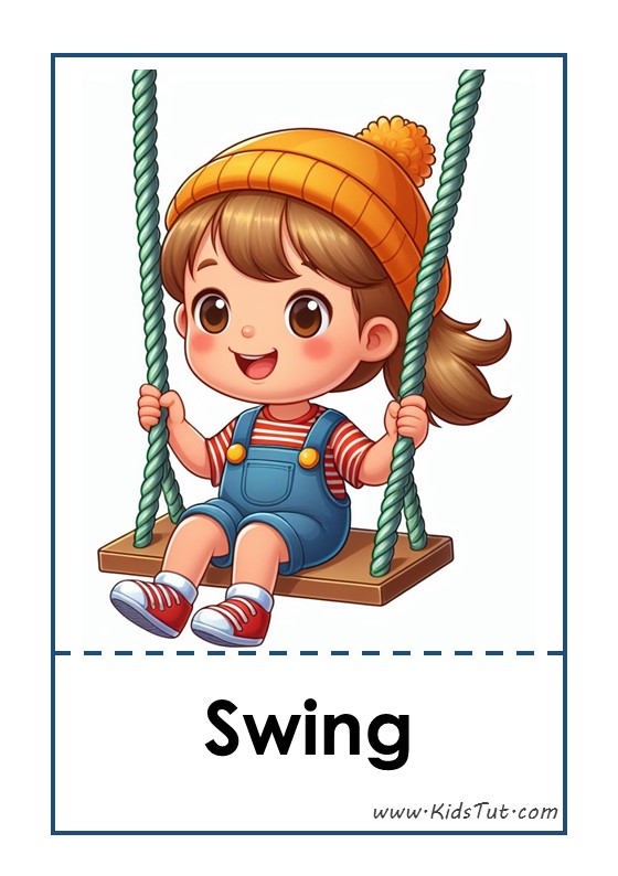 50 Simple Action Verbs cards for kids - KidsTut