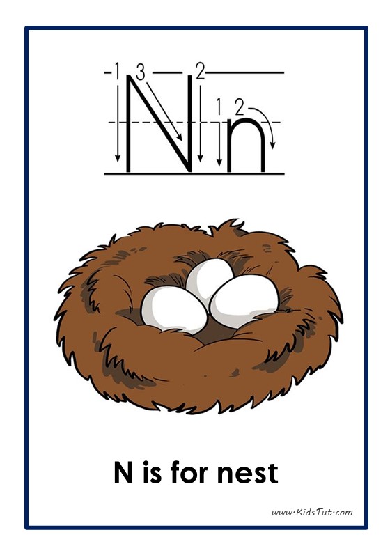 Pack of printable Alphabet flashcards for kids - KidsTut