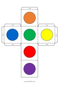 Colorful Printable Paper Dice Templates For Kids - KidsTut