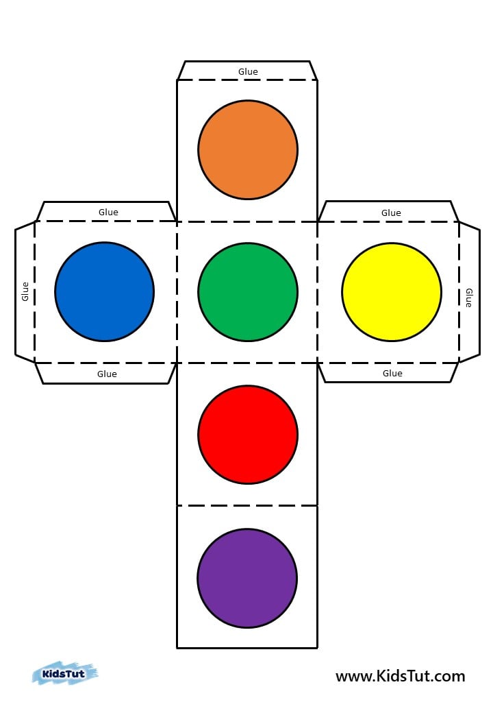 Easy Printable Paper Dice Templates For Kids - KidsTut