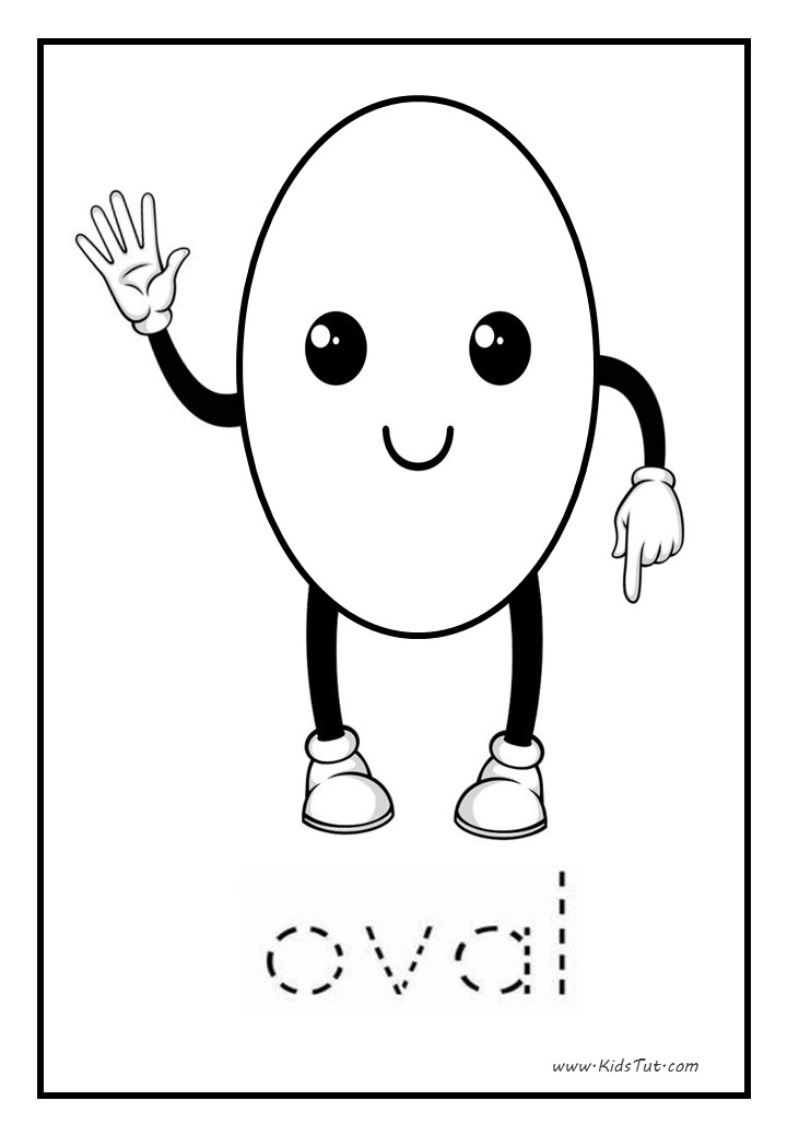 Cute coloring sheets of various shapes for Kids - KidsTut