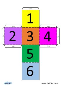 Easy Printable Paper Dice Templates For Kids - KidsTut