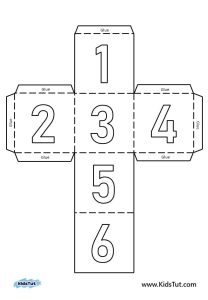 Easy Printable Paper Dice Templates For Kids - KidsTut