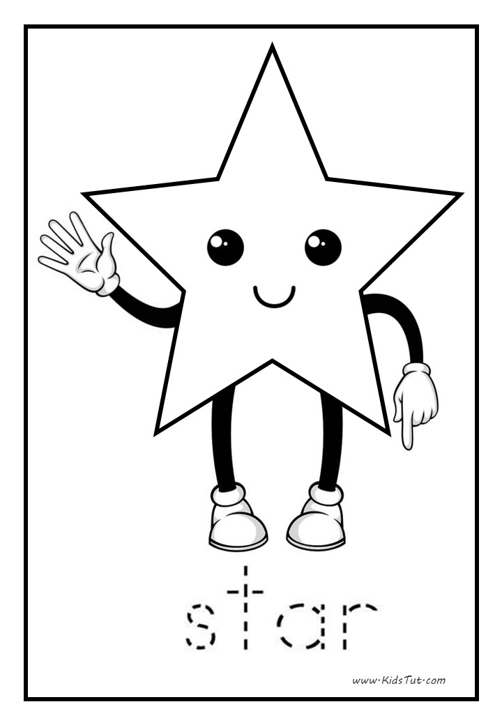 Cute coloring sheets of various shapes for Kids - KidsTut