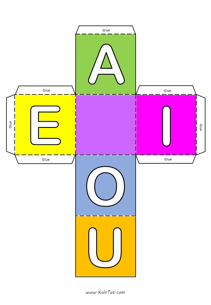 Colorful Printable Paper Dice Templates For Kids - KidsTut