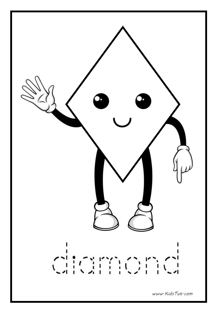 Cute coloring sheets of various shapes for Kids - KidsTut
