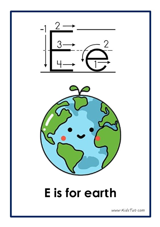 Pack of printable Alphabet flashcards for kids - KidsTut