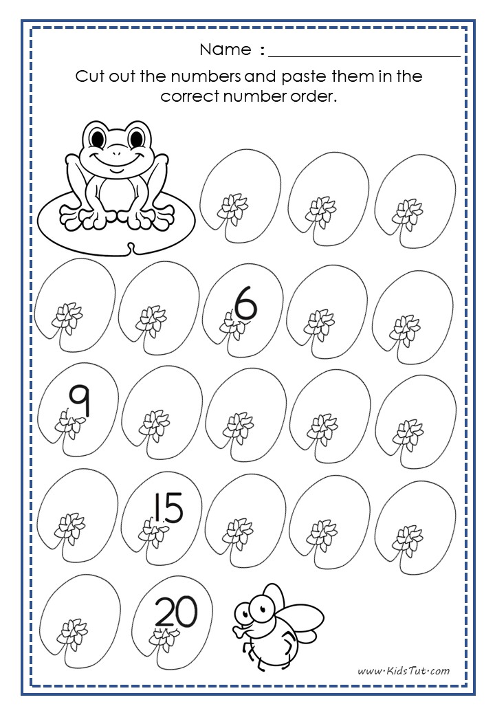 Fill in the missing numbers worksheets(1-20) - KidsTut