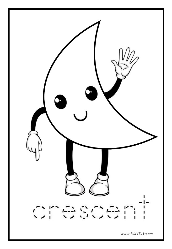 Cute coloring sheets of various shapes for Kids - KidsTut