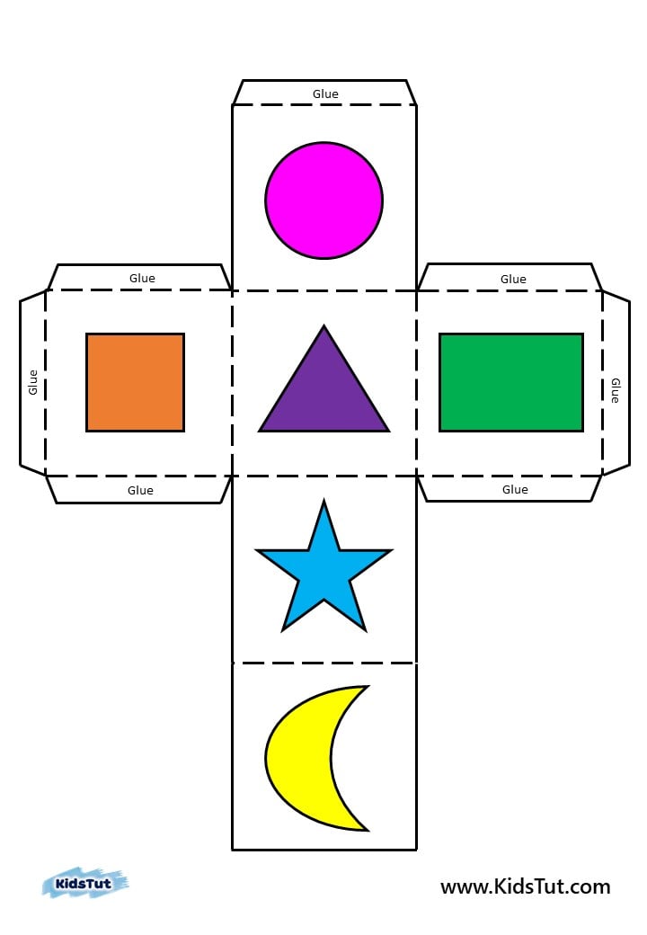 Easy Printable Paper Dice Templates For Kids - KidsTut