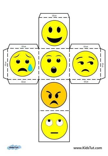 Easy Printable Paper Dice Templates For Kids - KidsTut