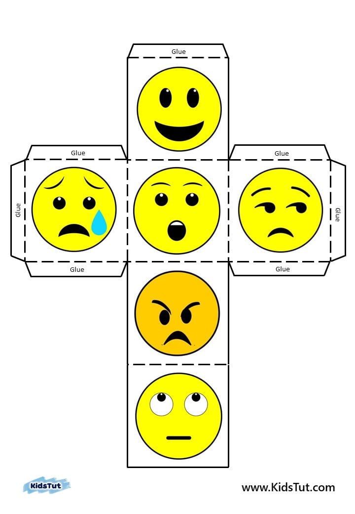 Easy Printable Paper Dice Templates For Kids - KidsTut