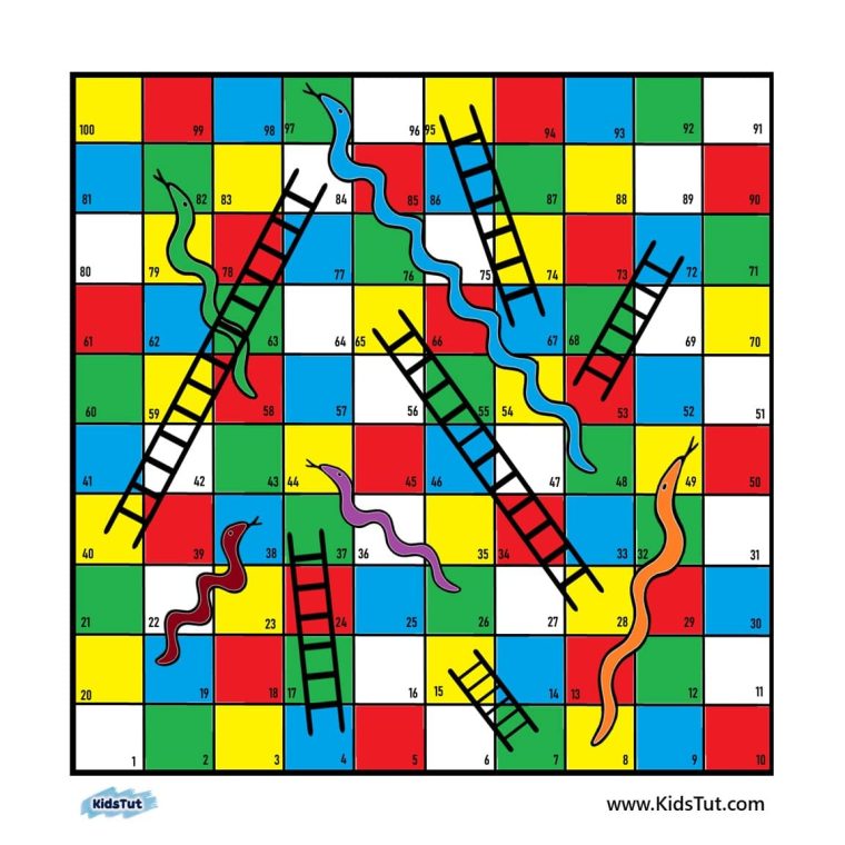Free Snake and Ladder Game Board Templates! - KidsTut