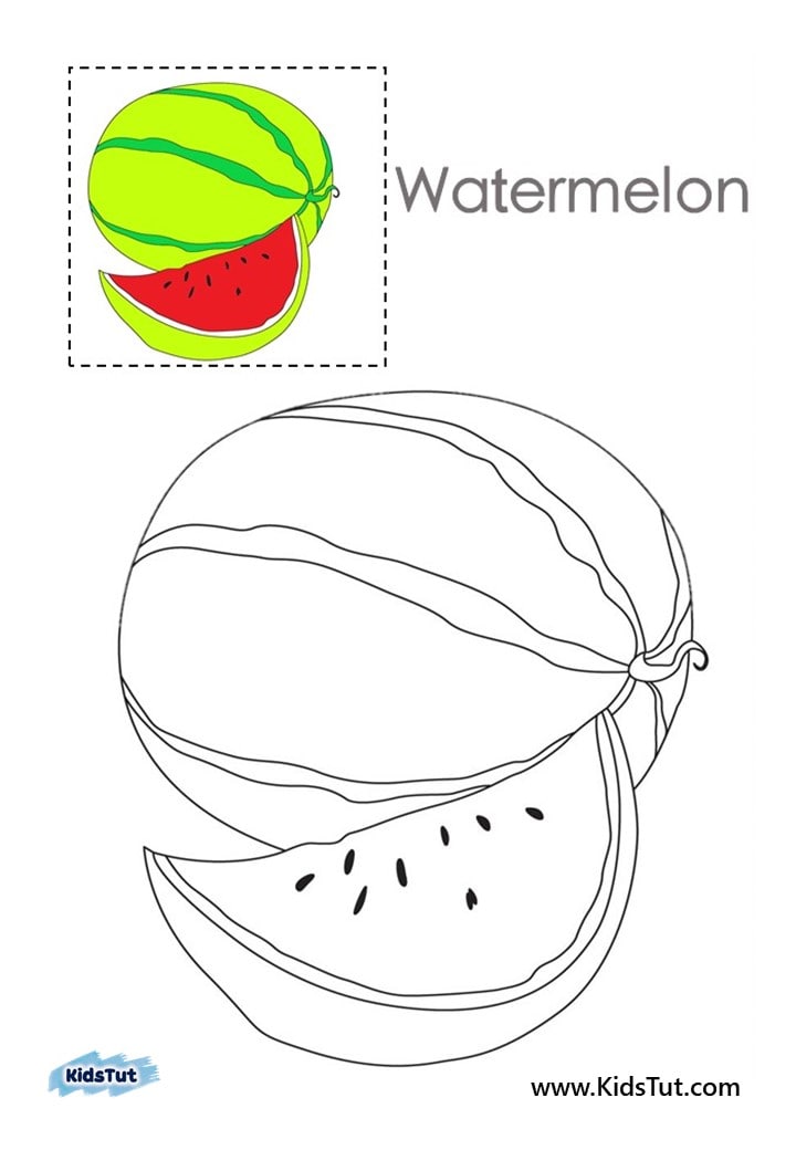 Free Printable Fruit Coloring Pages For Kids - KidsTut