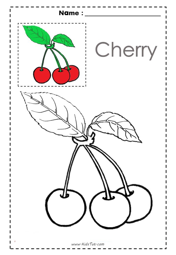 Free Printable Fruit Coloring Pages For Kids - KidsTut