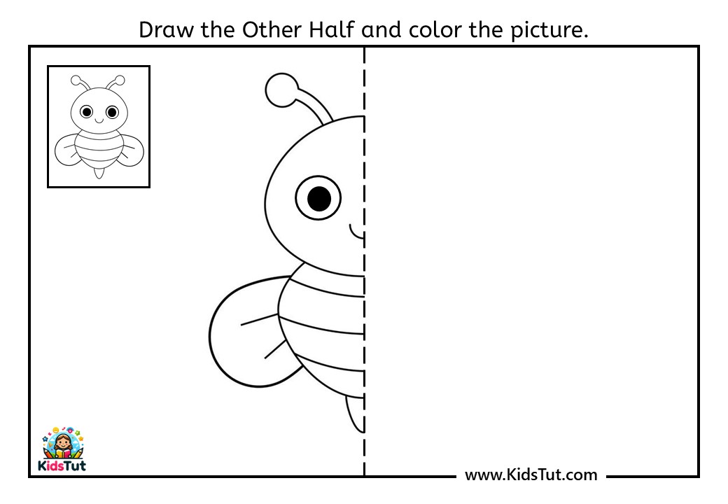 Free Symmetry drawing worksheets for kids - KidsTut