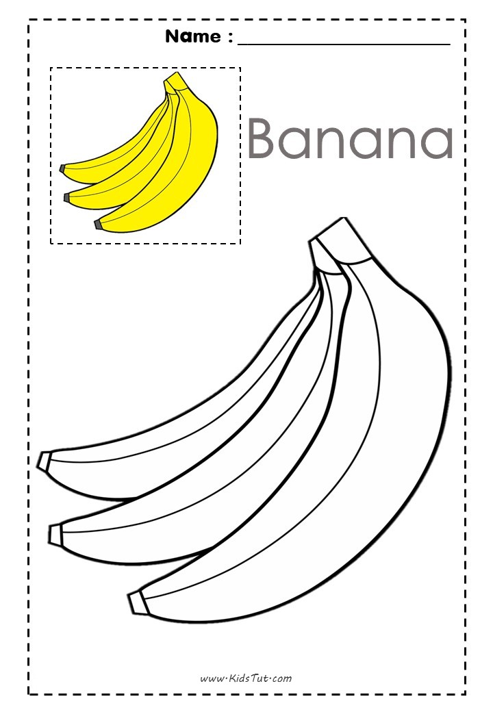 Free Printable Fruit Coloring Pages For Kids - KidsTut