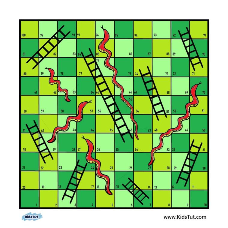 Free Snake and Ladder Game Board Templates! - KidsTut