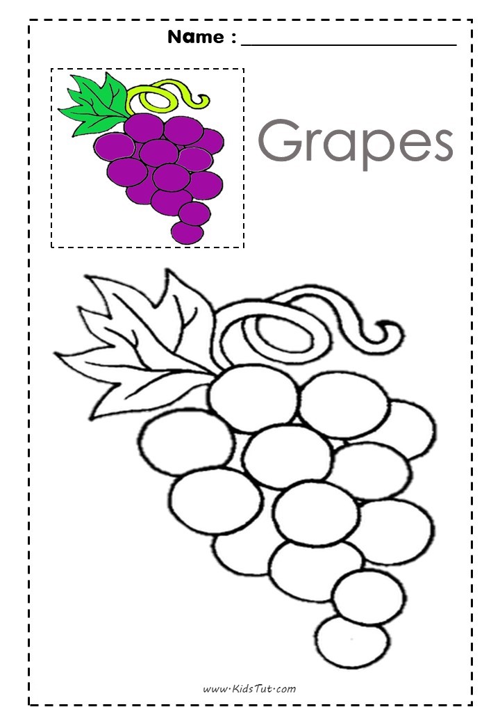 Free Printable Fruit Coloring Pages For Kids - KidsTut