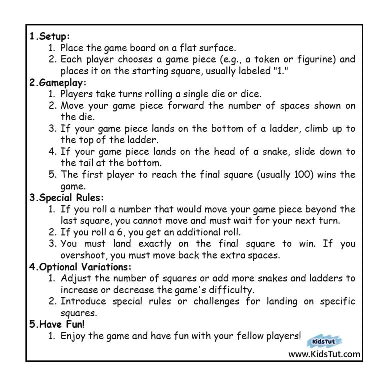 Free Snake and Ladder Game Board Templates! - KidsTut