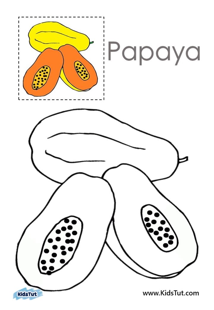 Free Printable Fruit Coloring Pages For Kids - KidsTut