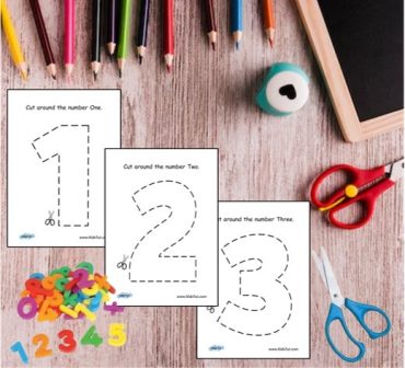 Free Number Cutting Worksheets for Kids - KidsTut