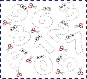 Free Number Cutting Worksheets for Kids - KidsTut