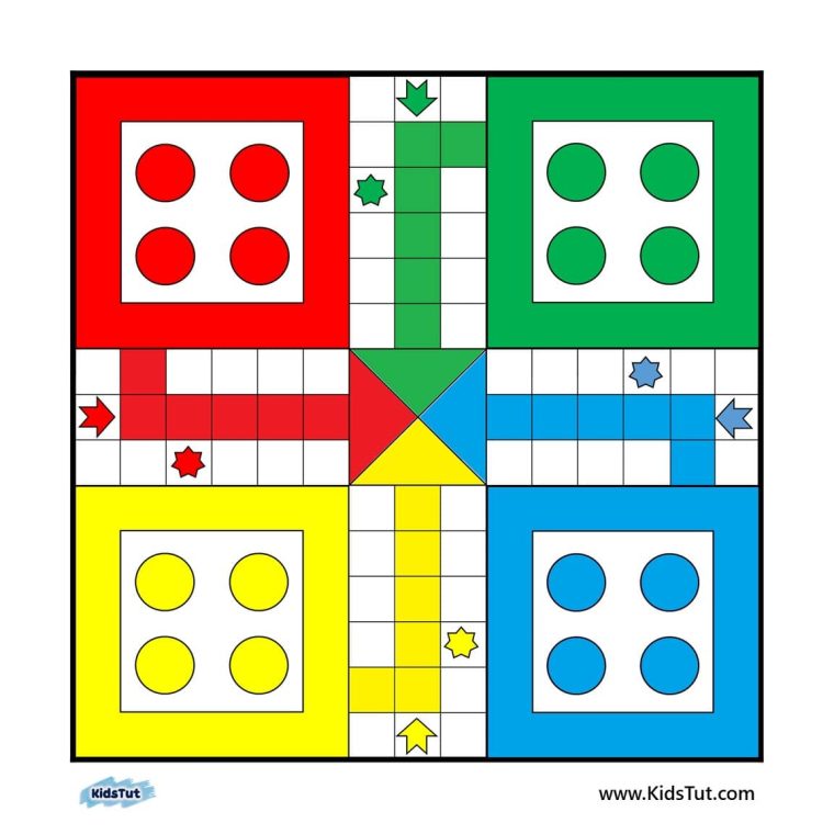 Free Ludo Game Board Templates & Instructions - KidsTut